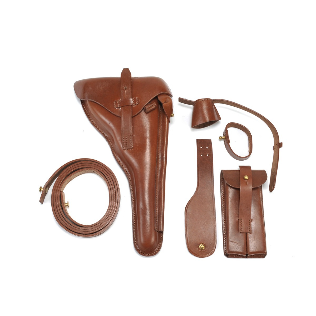 Brown Leather Artillery Luger Holster
