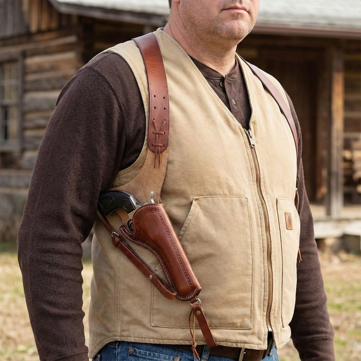 Model P / Thunderer Leather Shoulder Holster