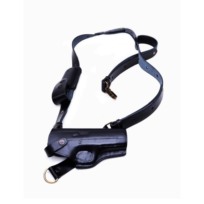 Black Leather Chest Holster for CZ 75B, SP-01, P-07 & Shadow 2