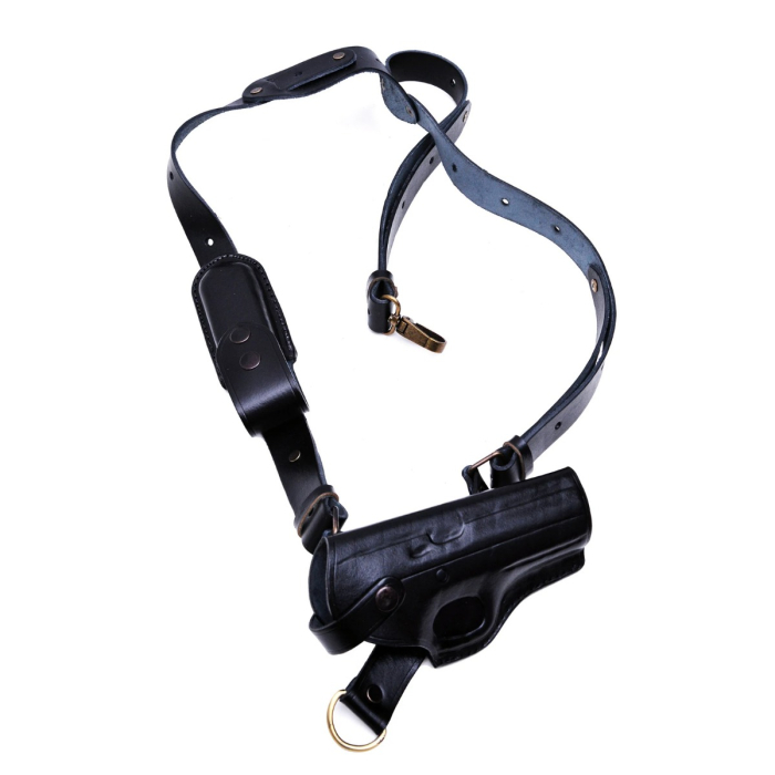 Black Leather Chest Holster for CZ 75B, SP-01, P-07 & Shadow 2